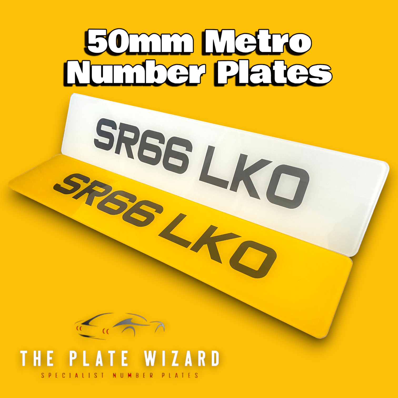 50mm Metro Font Number Plates - Northern Ireland - NI – The Plate Wizard